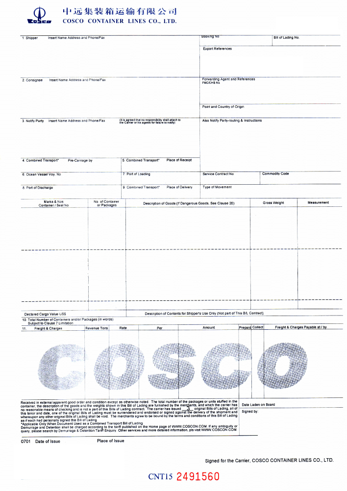 Export Documentation Part 3 Bill Of Lading Air Waybill